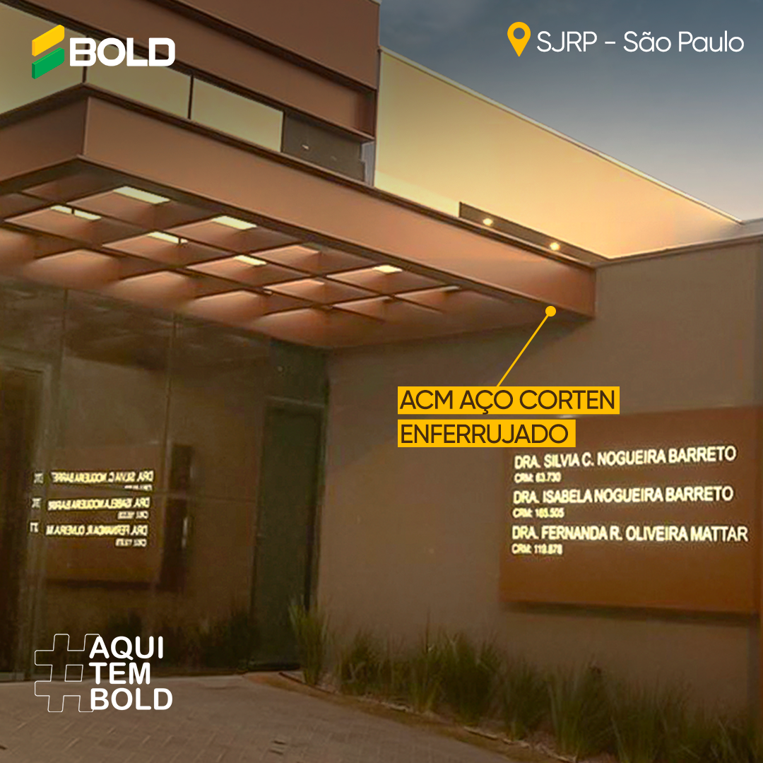 ACM AÇO CORTEN ENFERRUJADO! - Bold
