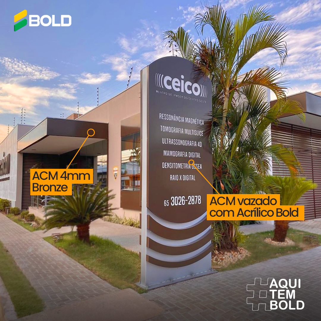 Fachada com ACM Bronze! - Bold