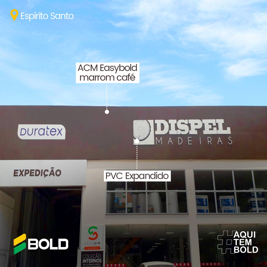 Fachada com ACM EasyBold marrom café! - Bold